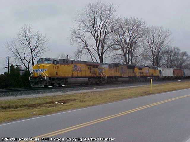 Union Pacgic triple Consist @ East Wayne Yard